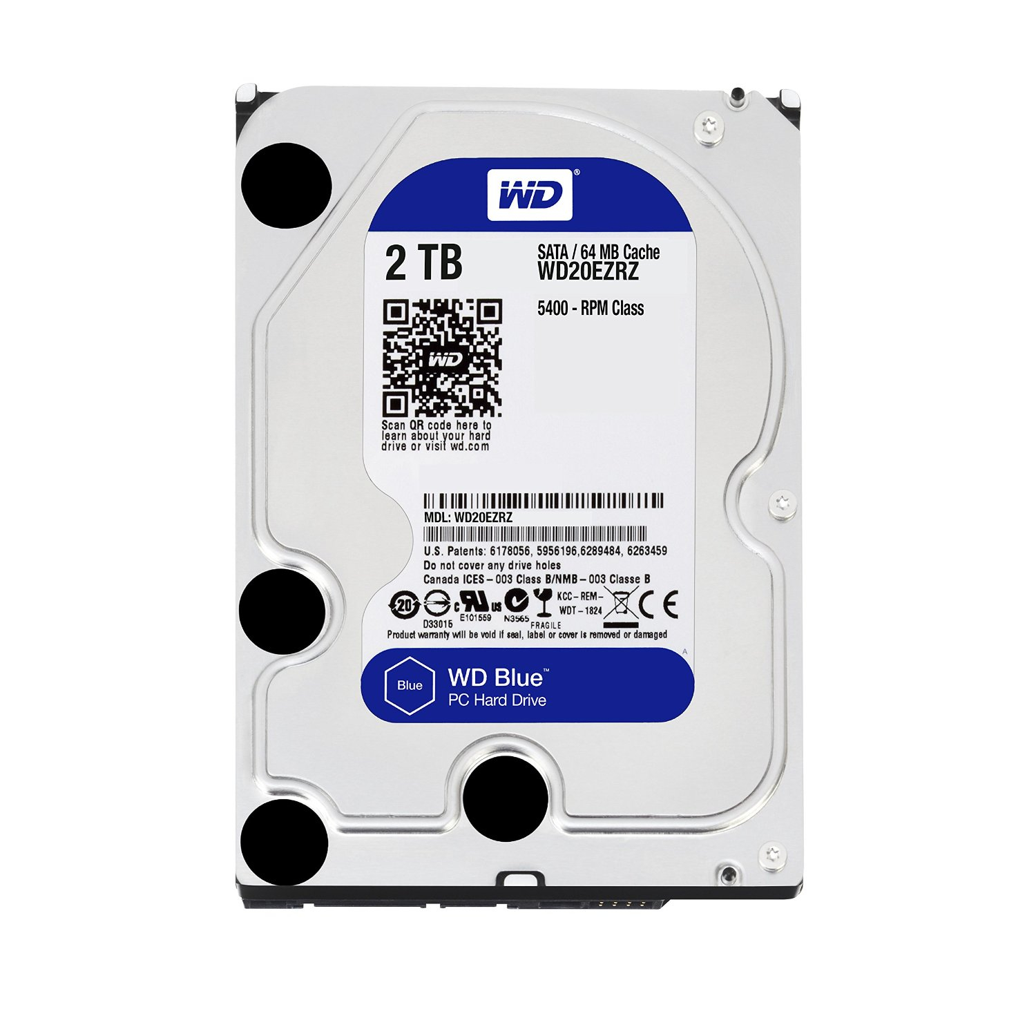 Ổ Cứng HDD Western Digital Blue 2TB 3.5" SATA 3 - 5400RPM Chính Hãng Giá Rẻ