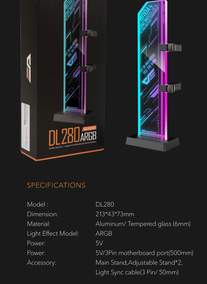 Giá đỡ VGA DarkFlash DL280 RGB | Chính Hãng
