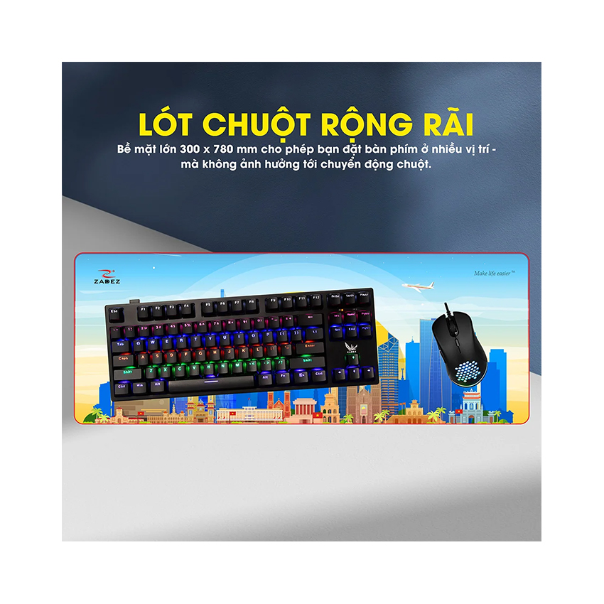 Pad Chuột Zadez GP-780N (Xanh) Giá Tốt |chính Hãng