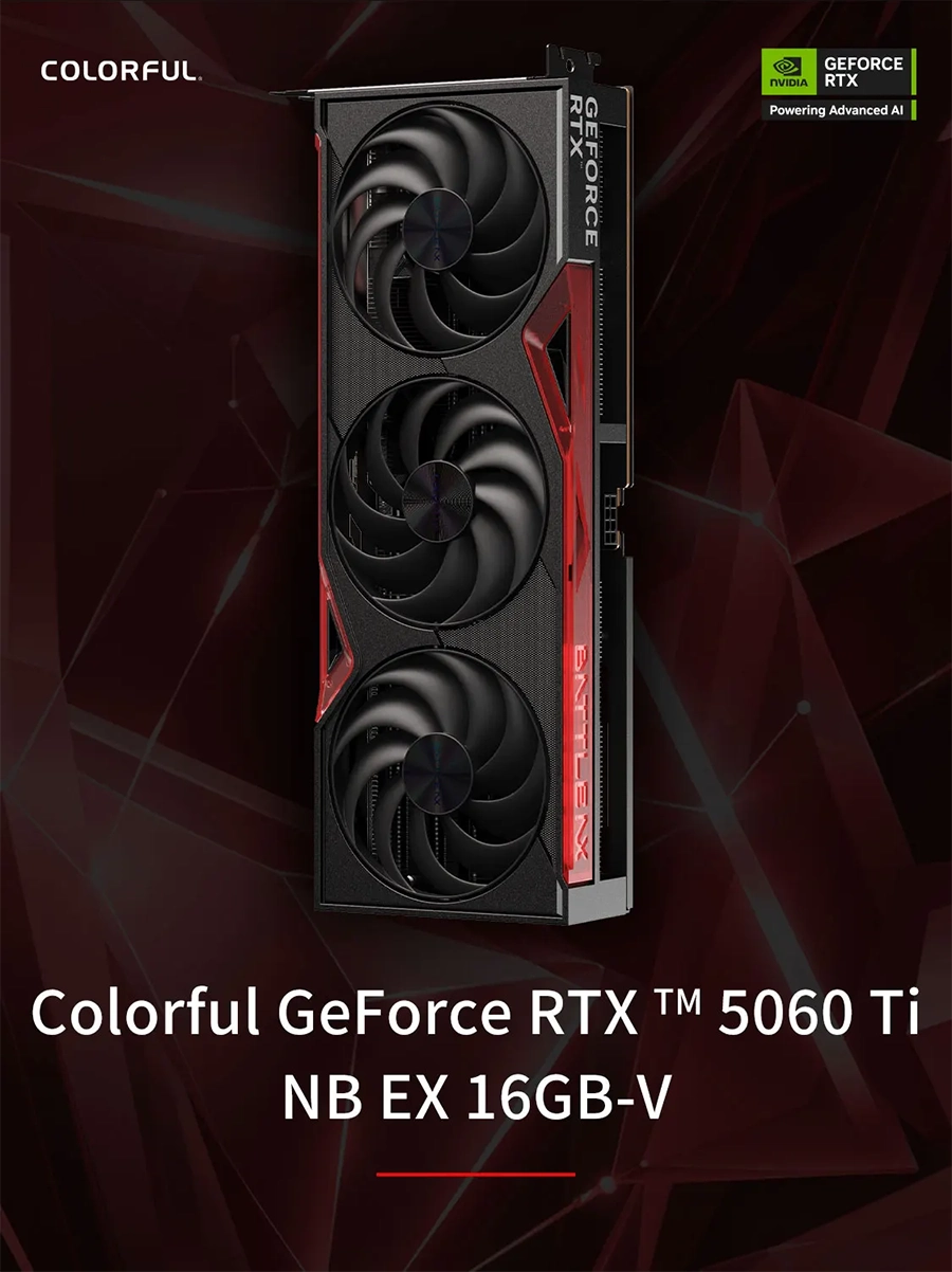 VGA Colorful GeForce RTX 5060 Ti NB EX 16GB-V | Giá Tốt