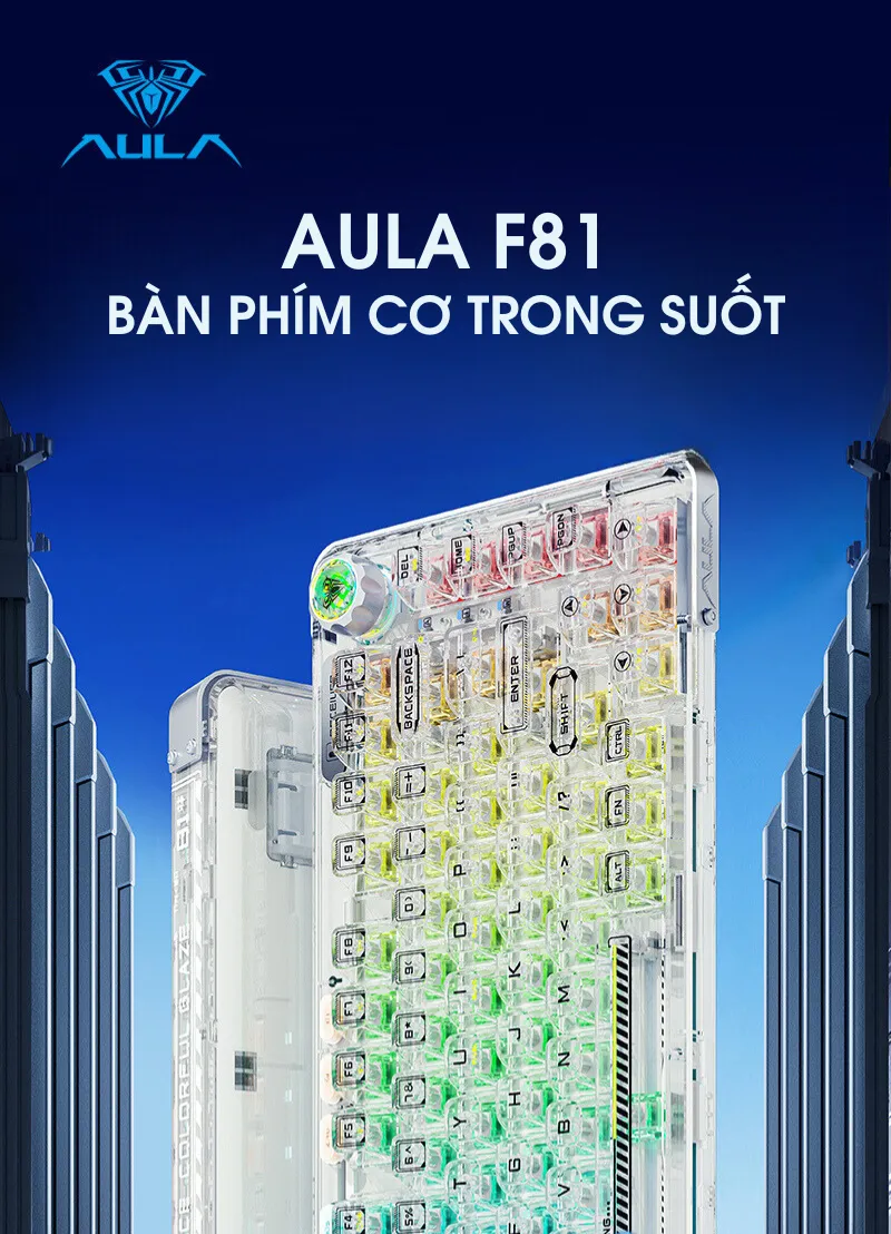 Bàn Phím Gaming AULA F81 Tri-mode | Chính Hãng