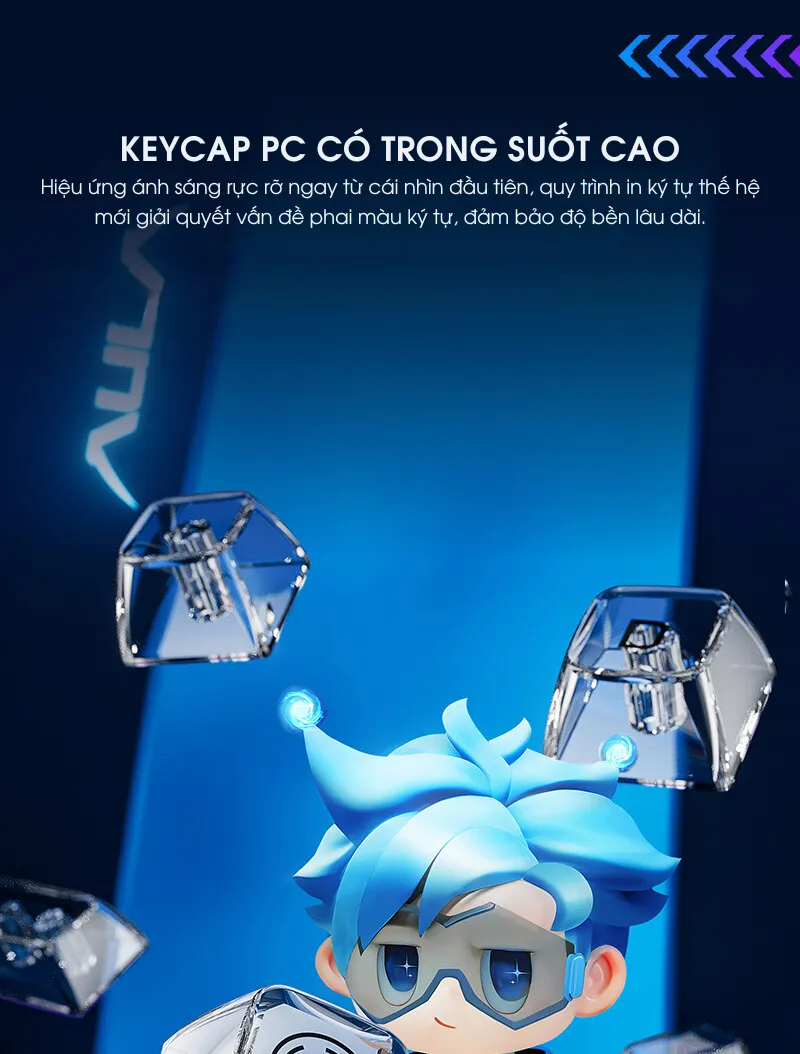 Bàn Phím Gaming AULA F81 Tri-mode | Chính Hãng