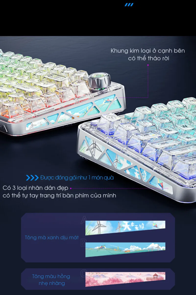 Bàn Phím Gaming AULA F81 Tri-mode | Chính Hãng