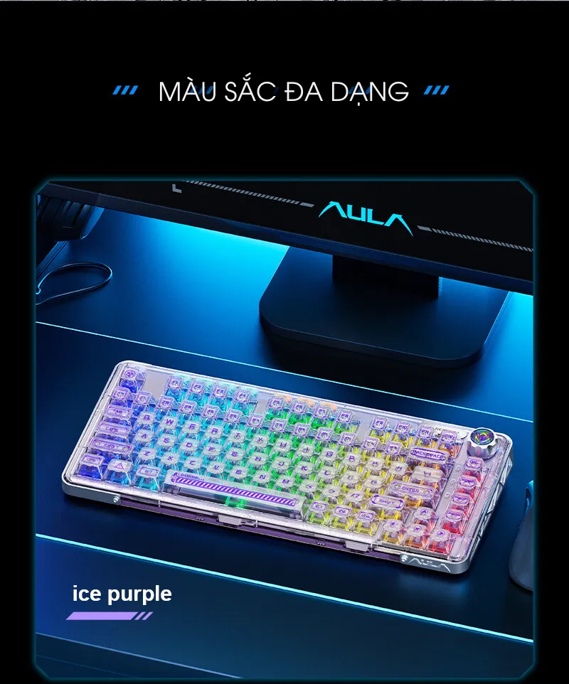 Bàn Phím Gaming AULA F81 Tri-mode | Chính Hãng