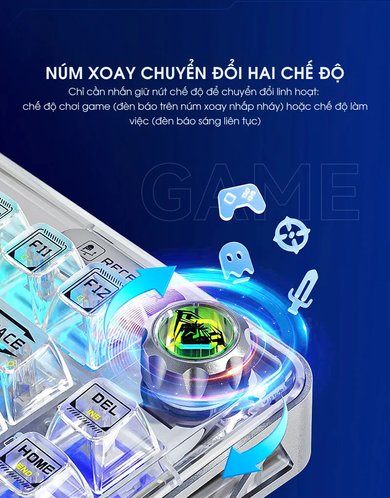 Bàn Phím Gaming AULA F81 Tri-mode | Chính Hãng