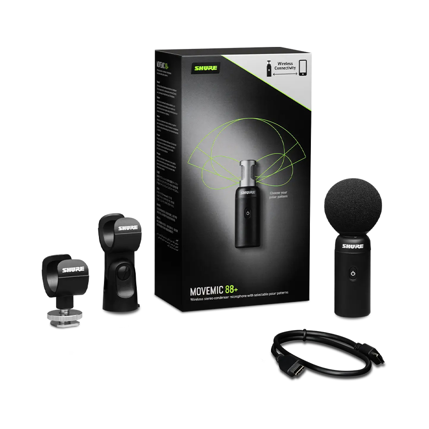 Bộ Micro Không Dây Shure Move Mic 88+ (Rx, 2Tx, Charging Case) | Chính ...