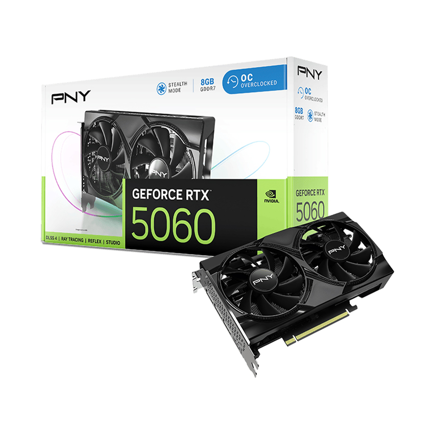 Card Màn Hình PNY GeForce RTX 5060 OC Dual Fan (VCG50608DFXPB1-O)