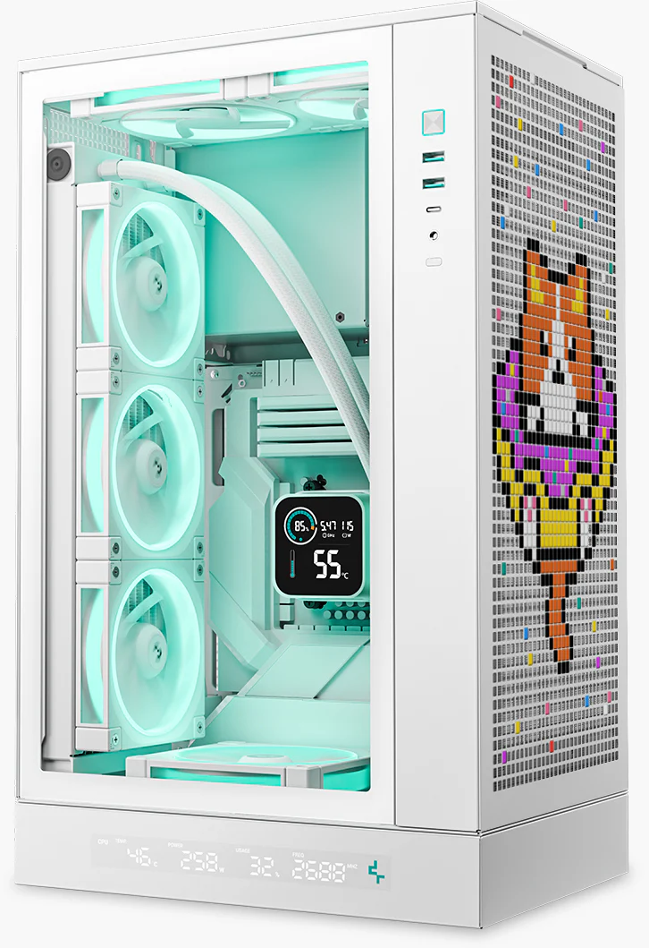 Vỏ Case Deepcool CH270 DIGITAL WH M-ATX
