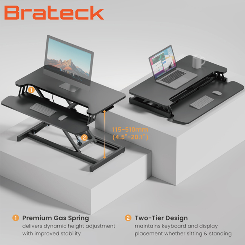Bàn Nâng Hạ Brateck DWS37-01 - Chính Hãng, Giá Tốt