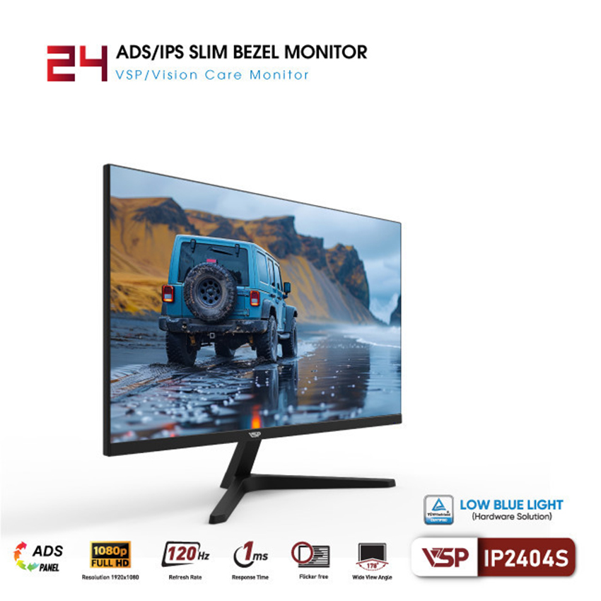 Màn Hình VSP IP2404S 24 Inch FHD IPS 120Hz 1ms Đen