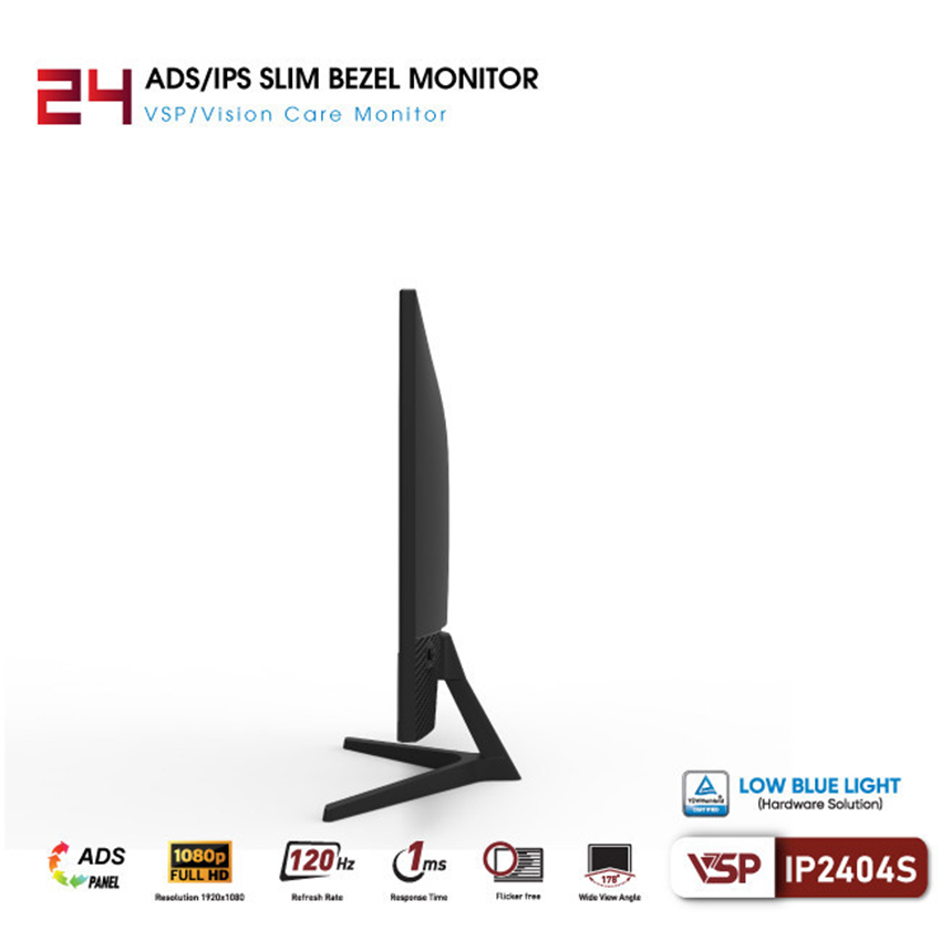 Màn Hình VSP IP2404S 24 Inch FHD IPS 120Hz 1ms Đen