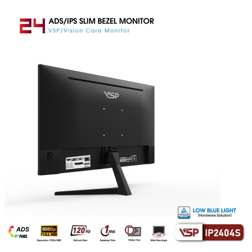 Màn Hình VSP IP2404S 24 Inch FHD IPS 120Hz 1ms Đen