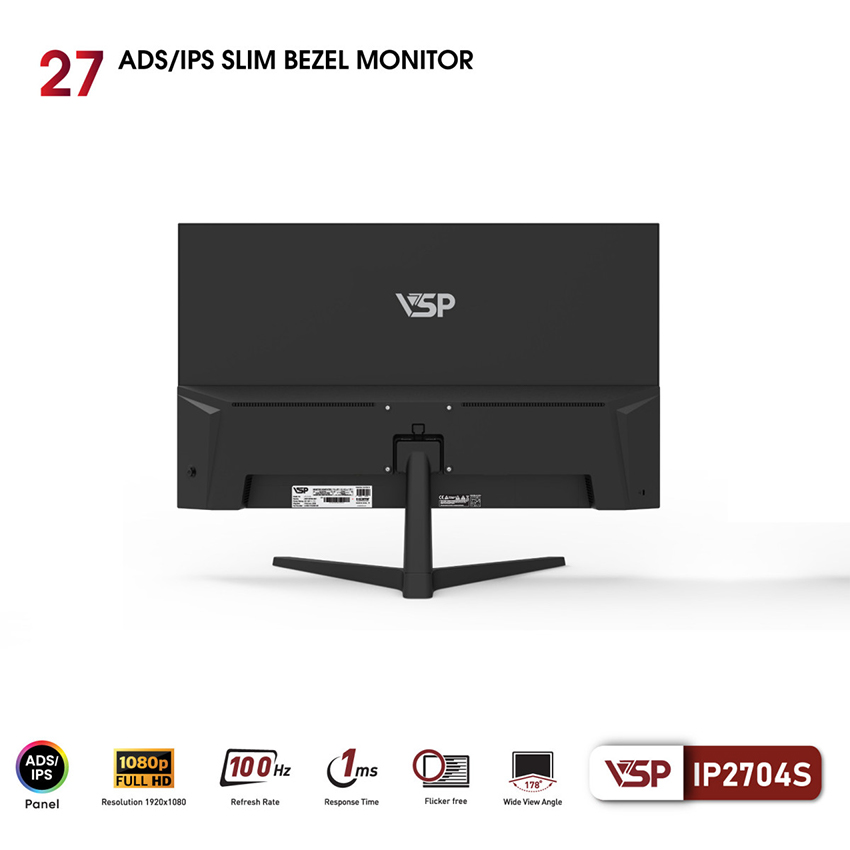 Màn Hình VSP IP2704S 27 Inch FHD IPS 100Hz 1ms Đen