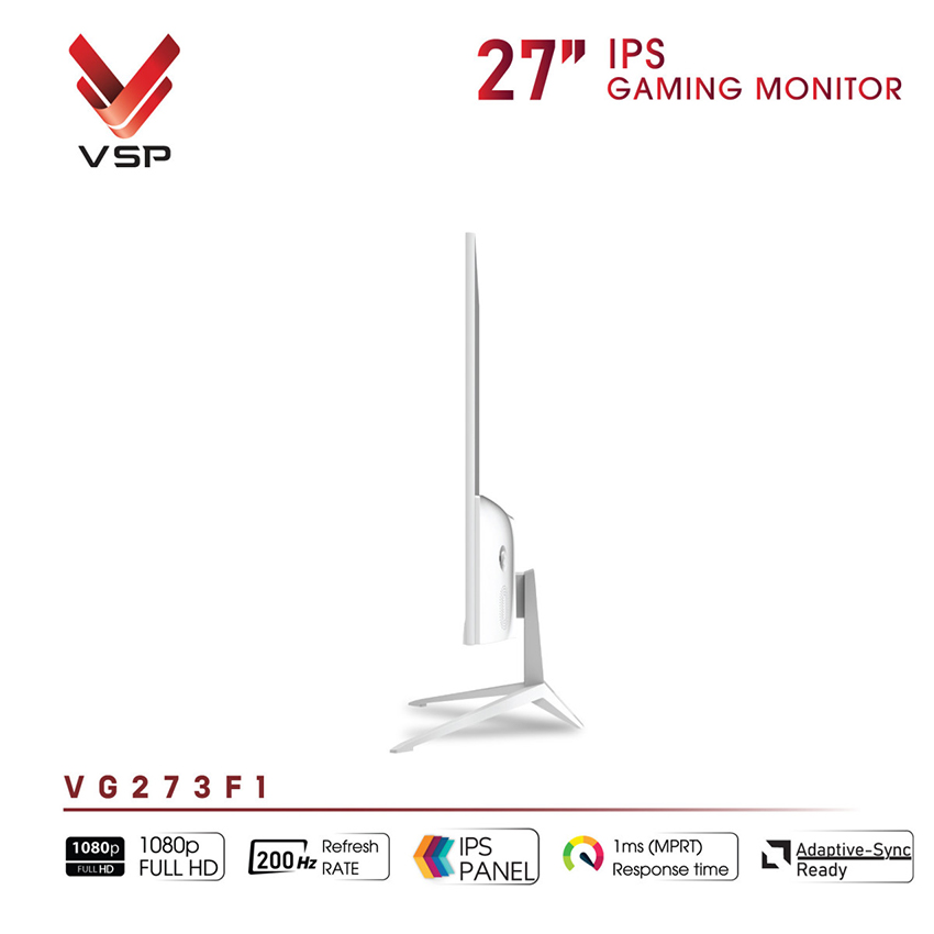 Màn Hình VSP VG273F1 27 Inch FHD IPS 200Hz 1ms Trắng